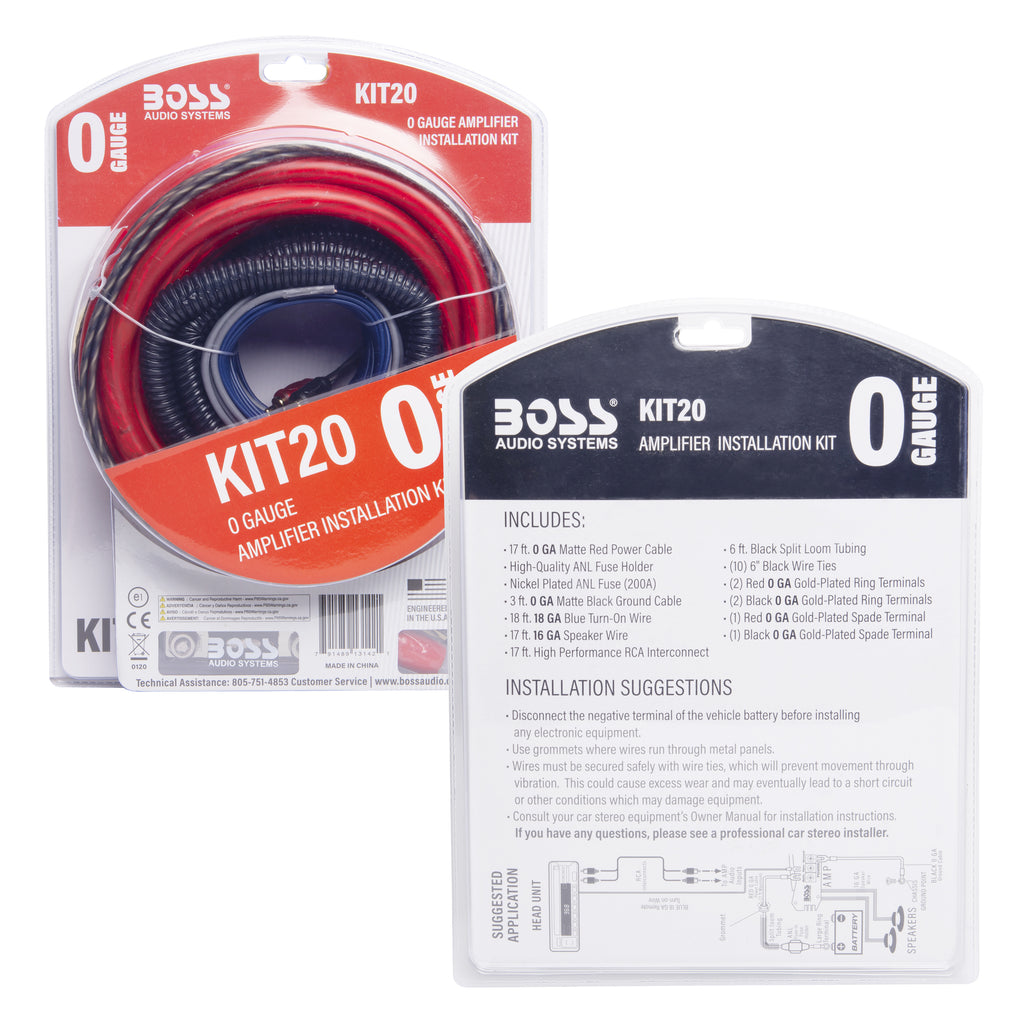 Water Repellent Vest BOSS Audio 0 Gauge Amplifier Wiring Kit - Complete ...