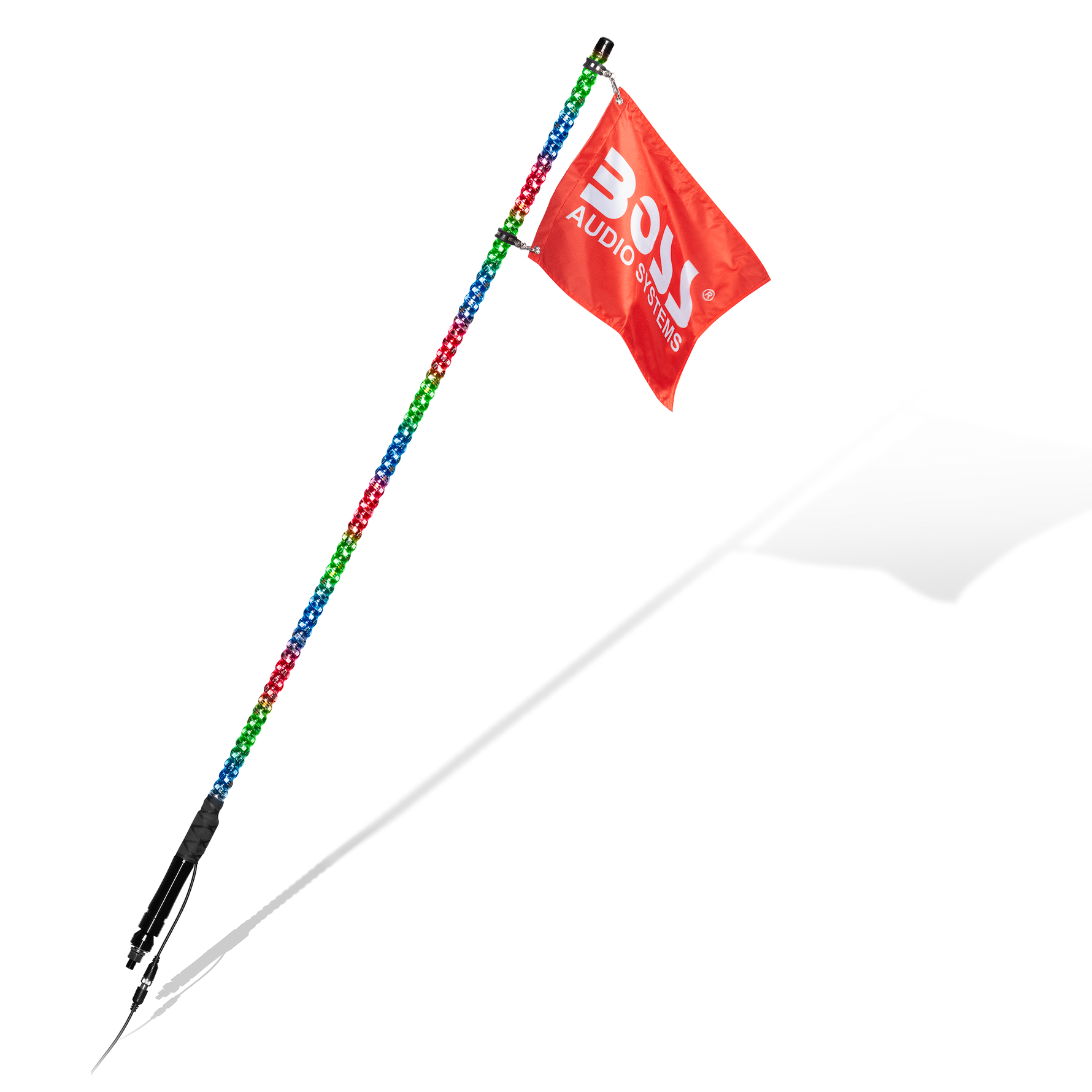 BOSS Audio Systems XP4 ATV Chasing LED Whip - 48-inch, 360-degree RGB ...