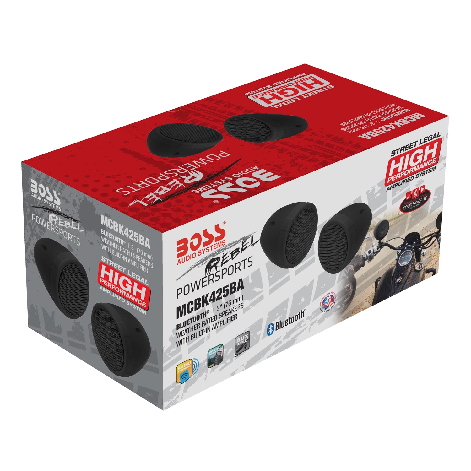 BOSS Audio Systems MCBK425BA 3 Inch Motorcycle Speakers – Built-in ...