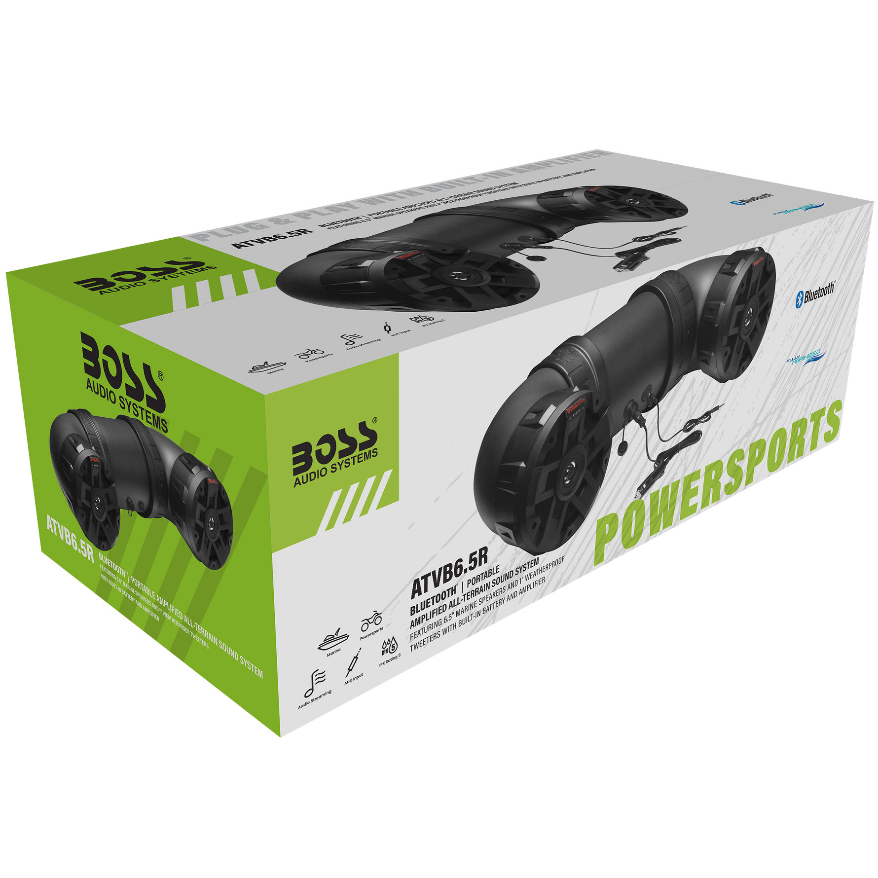 BOSS Audio Systems ATVB6.5R ATV UTV Sound System - 6.5 Inch Speakers, 1 ...