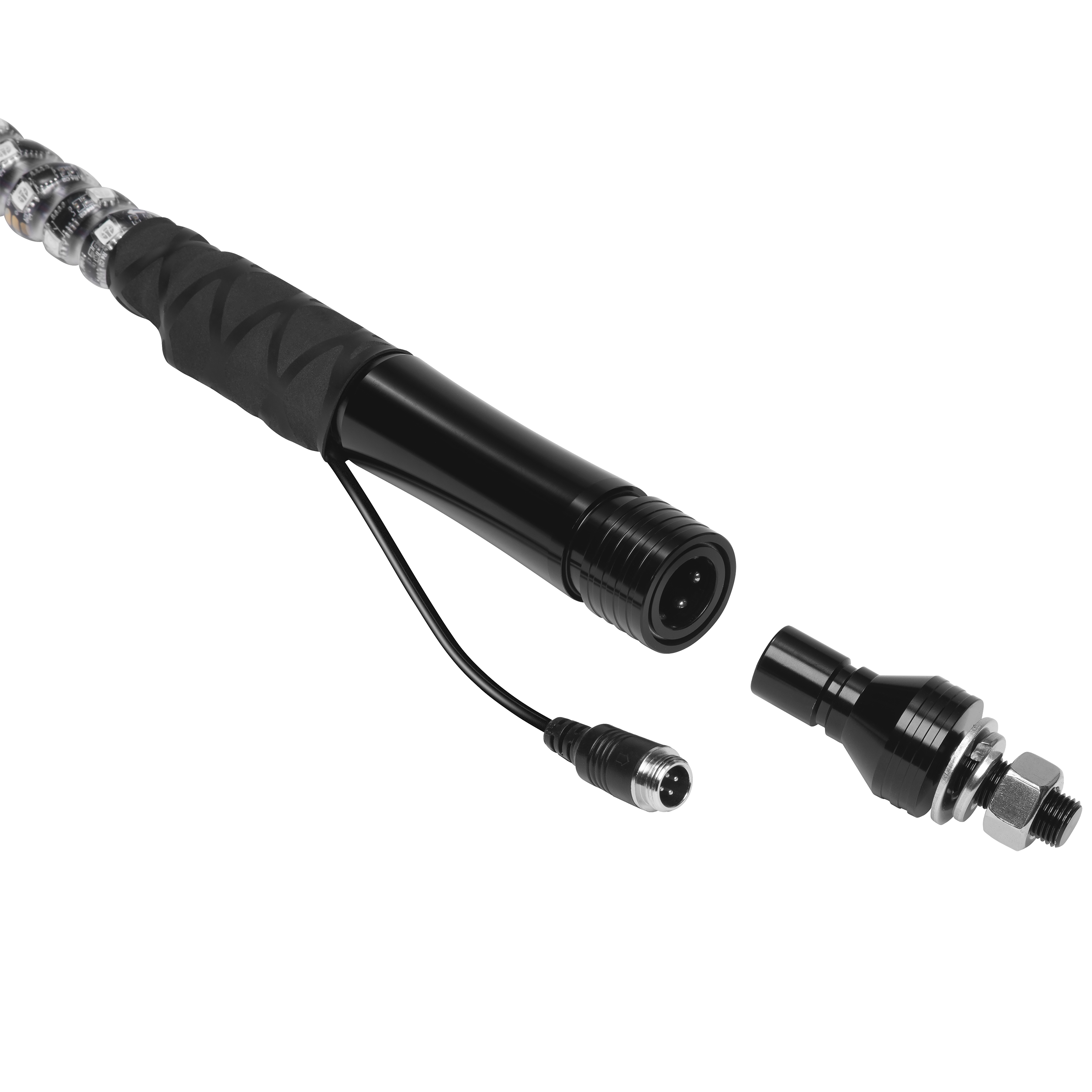 BOSS Audio Systems XP4 ATV Chasing LED Whip - 48-inch, 360-degree RGB ...