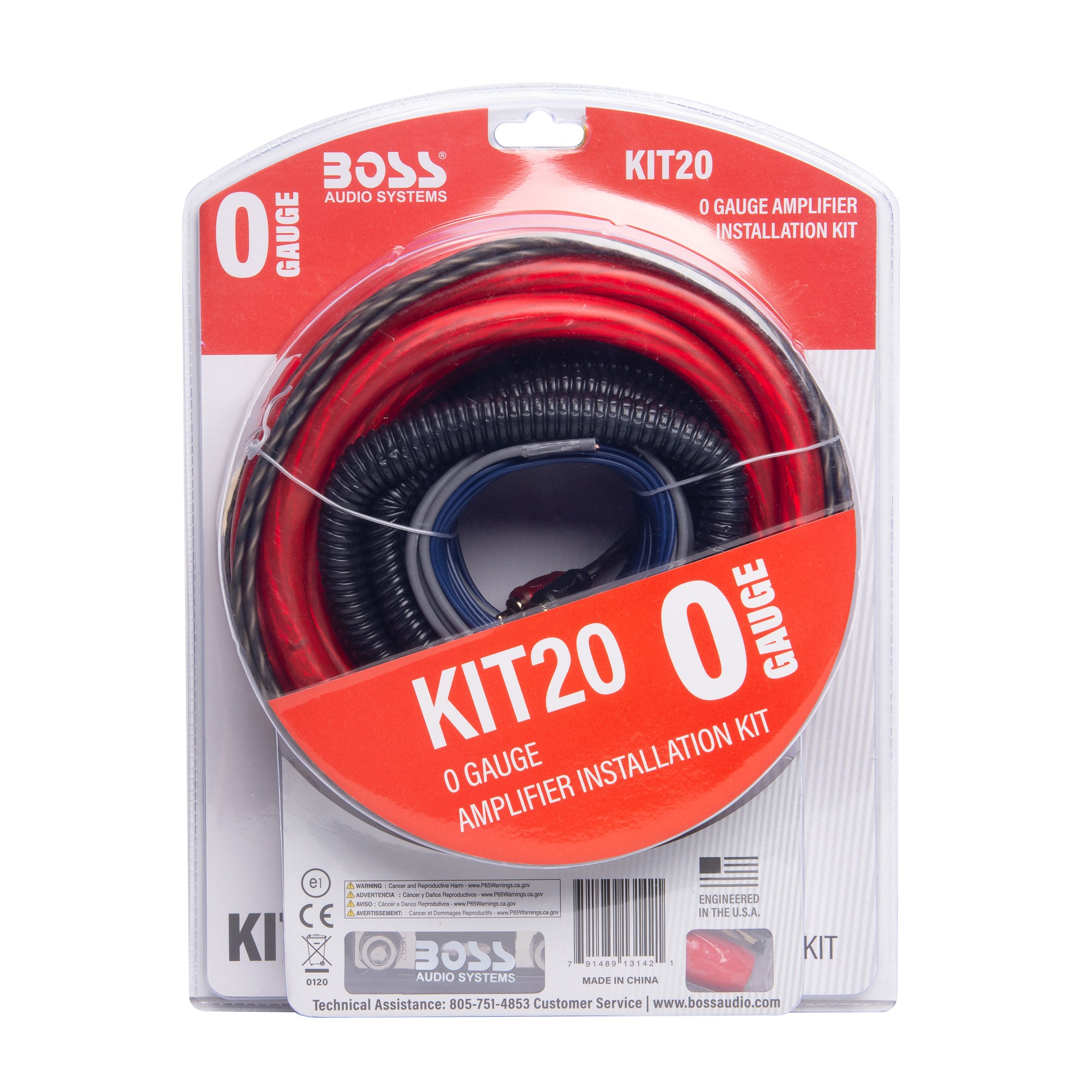 BOSS Audio Systems KIT20 0 Gauge Car Amplifier Installation Wiring Kit ...
