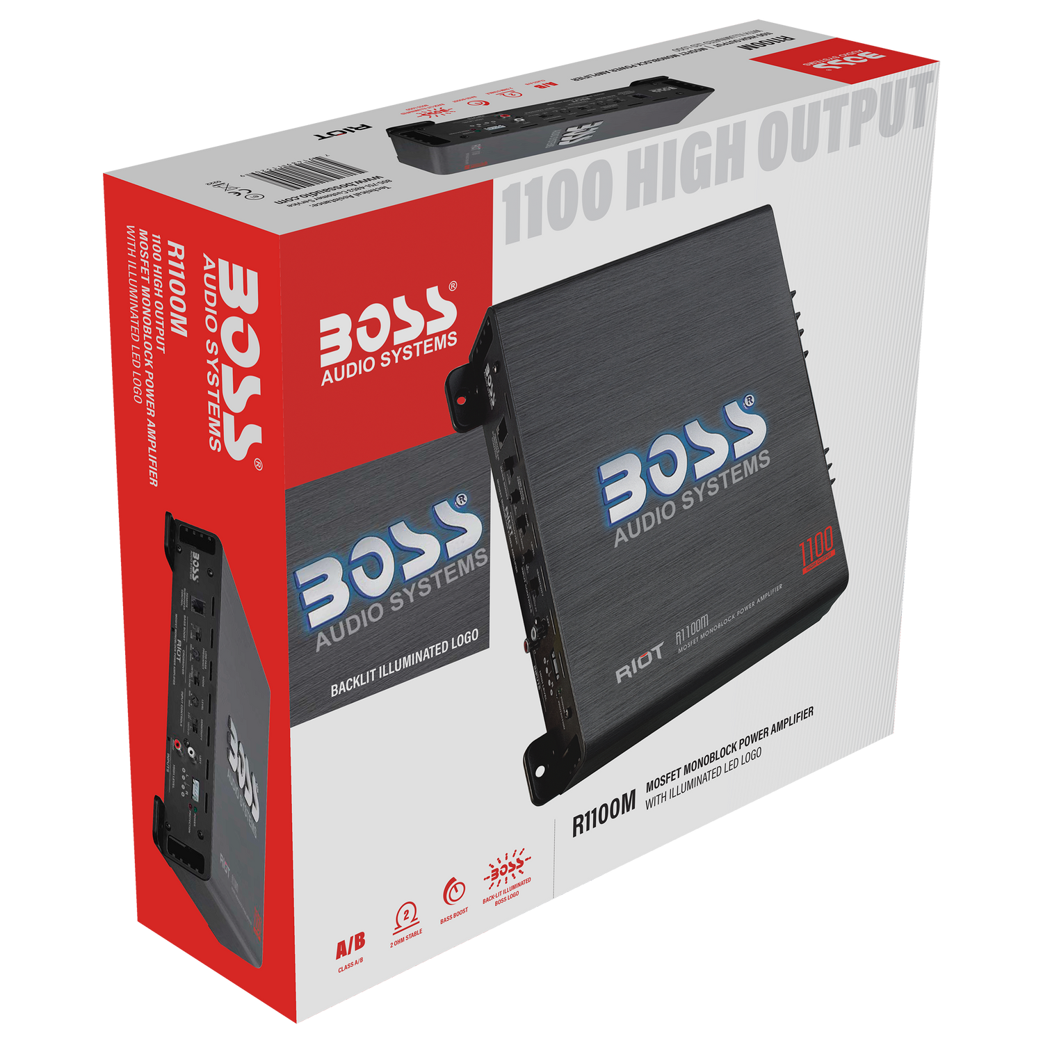 BOSS Audio Systems R1100MK Riot Series Monoblock Class A/B Car ...