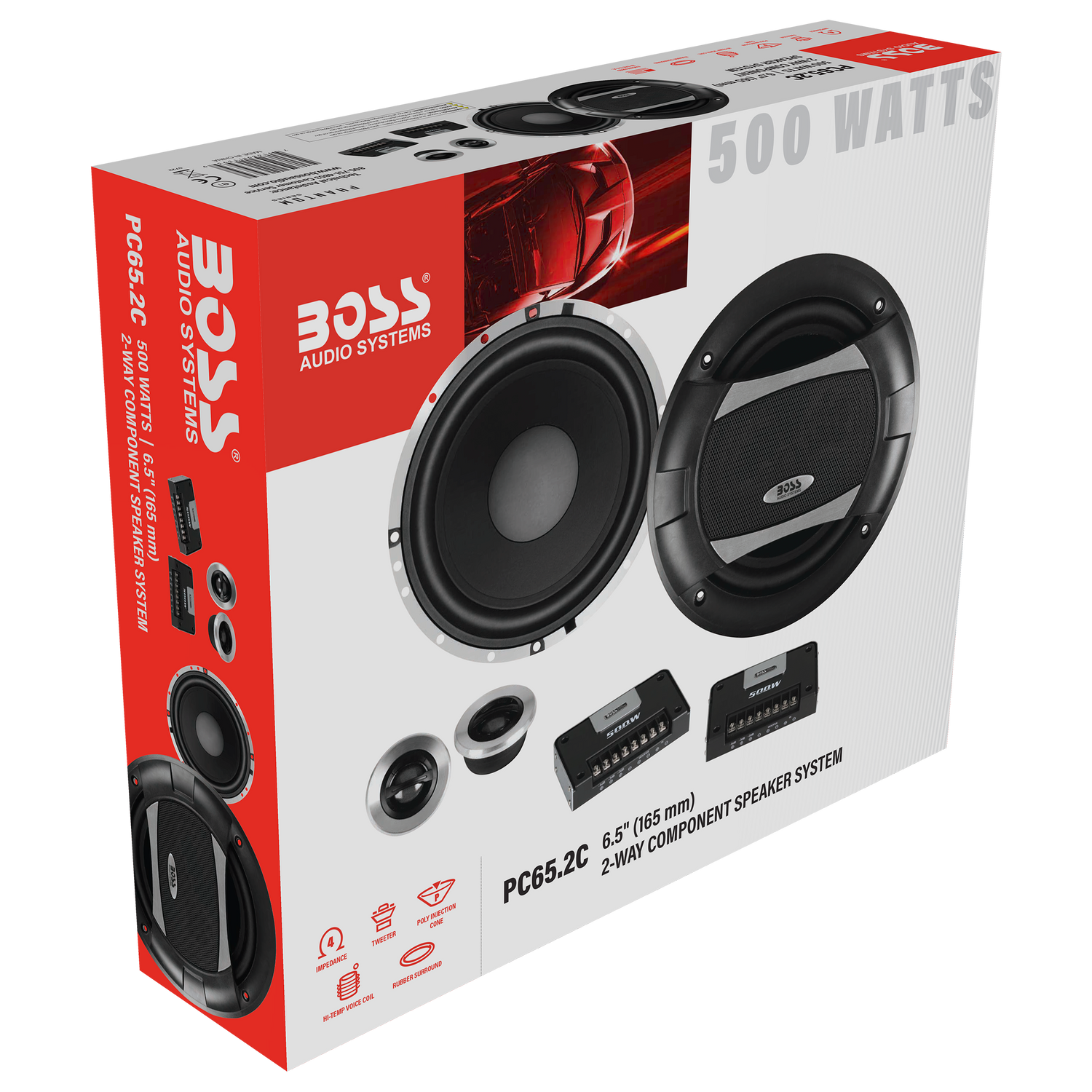 BOSS Audio Systems PC65.2C Phantom Series 6.5 Inch Car Door Speakers ...