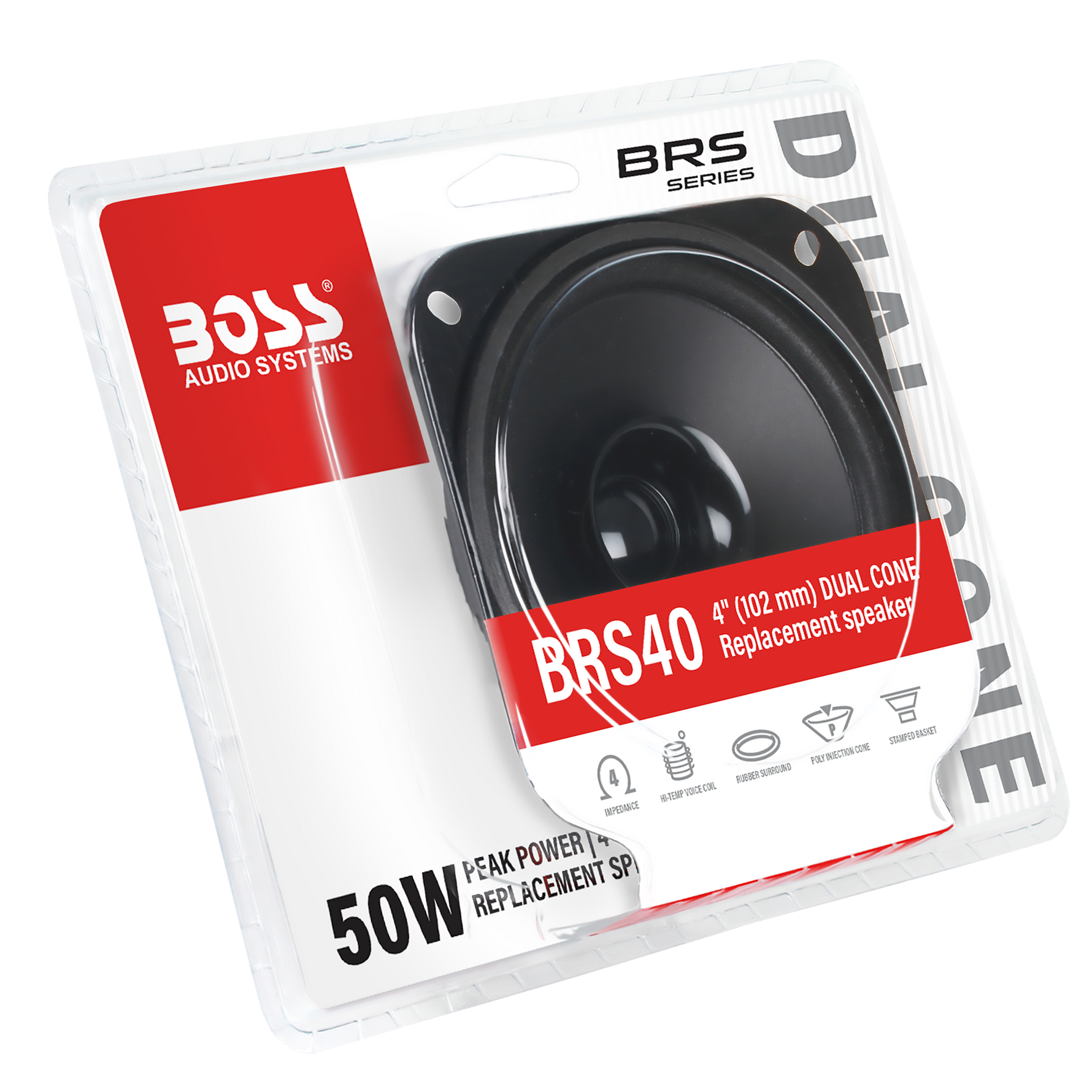 BOSS Audio Systems BRS40 4 Inch Replacement Car Door Speakers - 50 ...