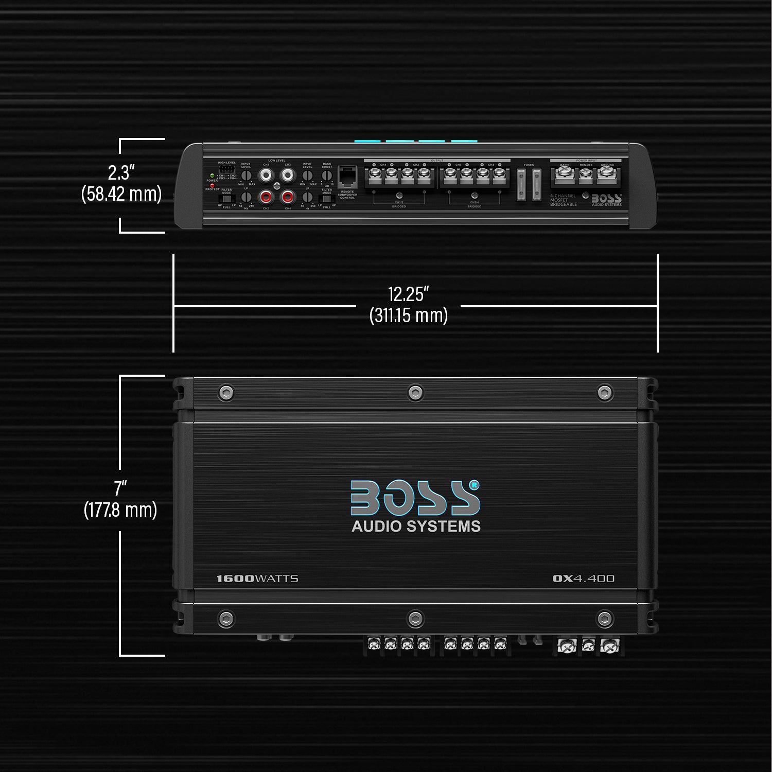 BOSS Audio Systems OX4.400 Onyx Series 4 Channel Class A/B Car ...