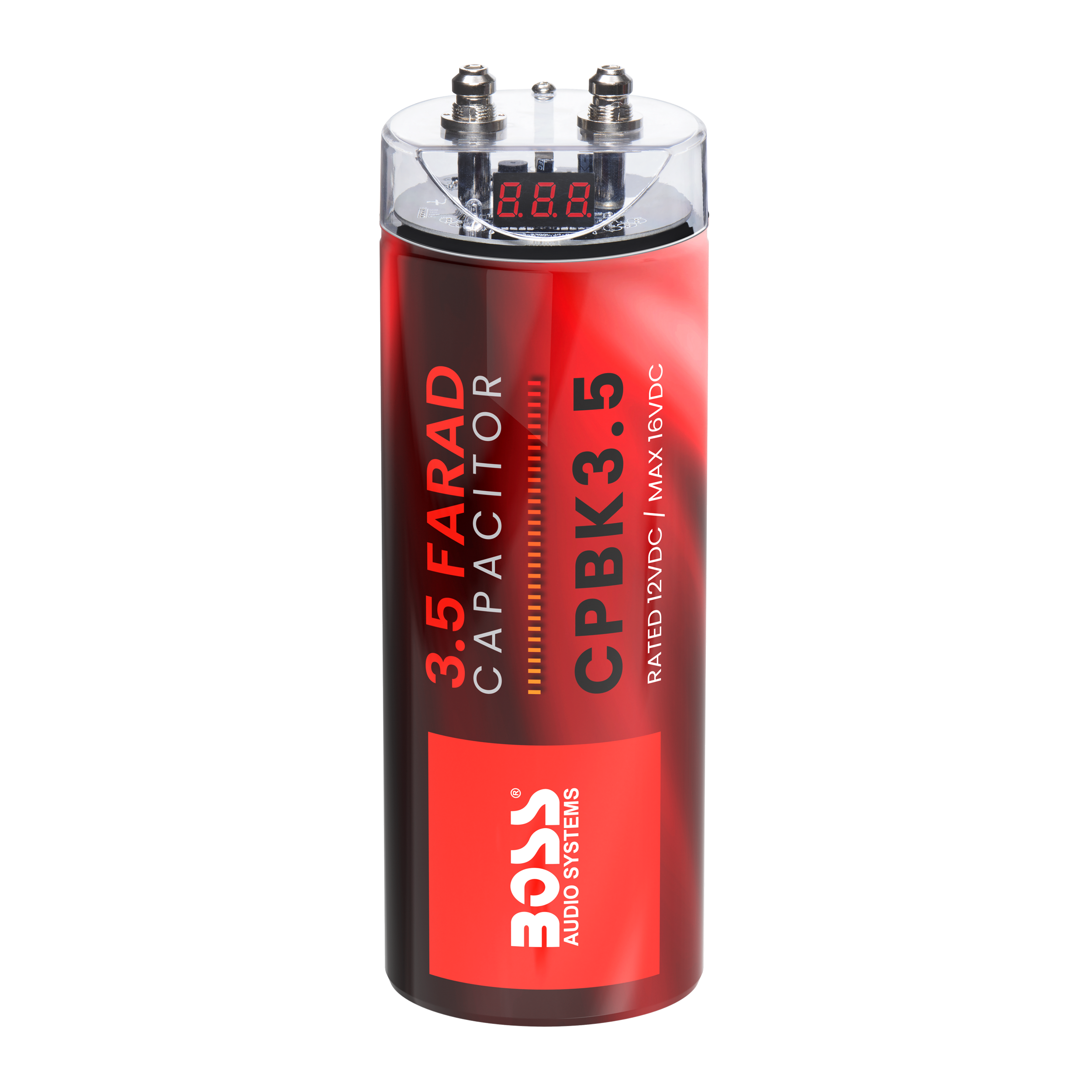 BOSS Audio Systems CPBK3.5 Car Capacitor - 3.5 Farad, Energy Storage ...