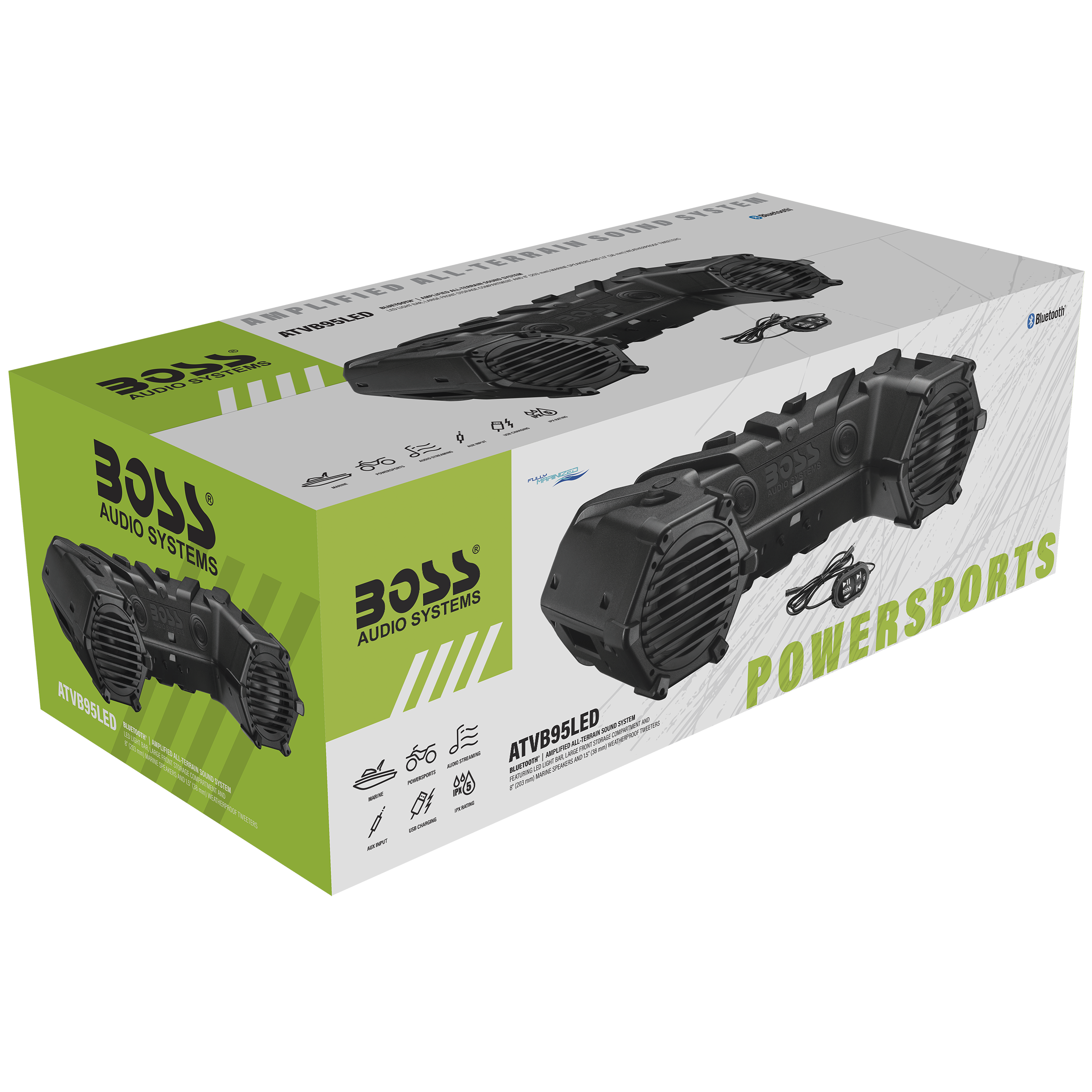 BOSS Audio Systems ATVB95LED ATV UTV Sound System - 8 Inch Speakers, 1. ...