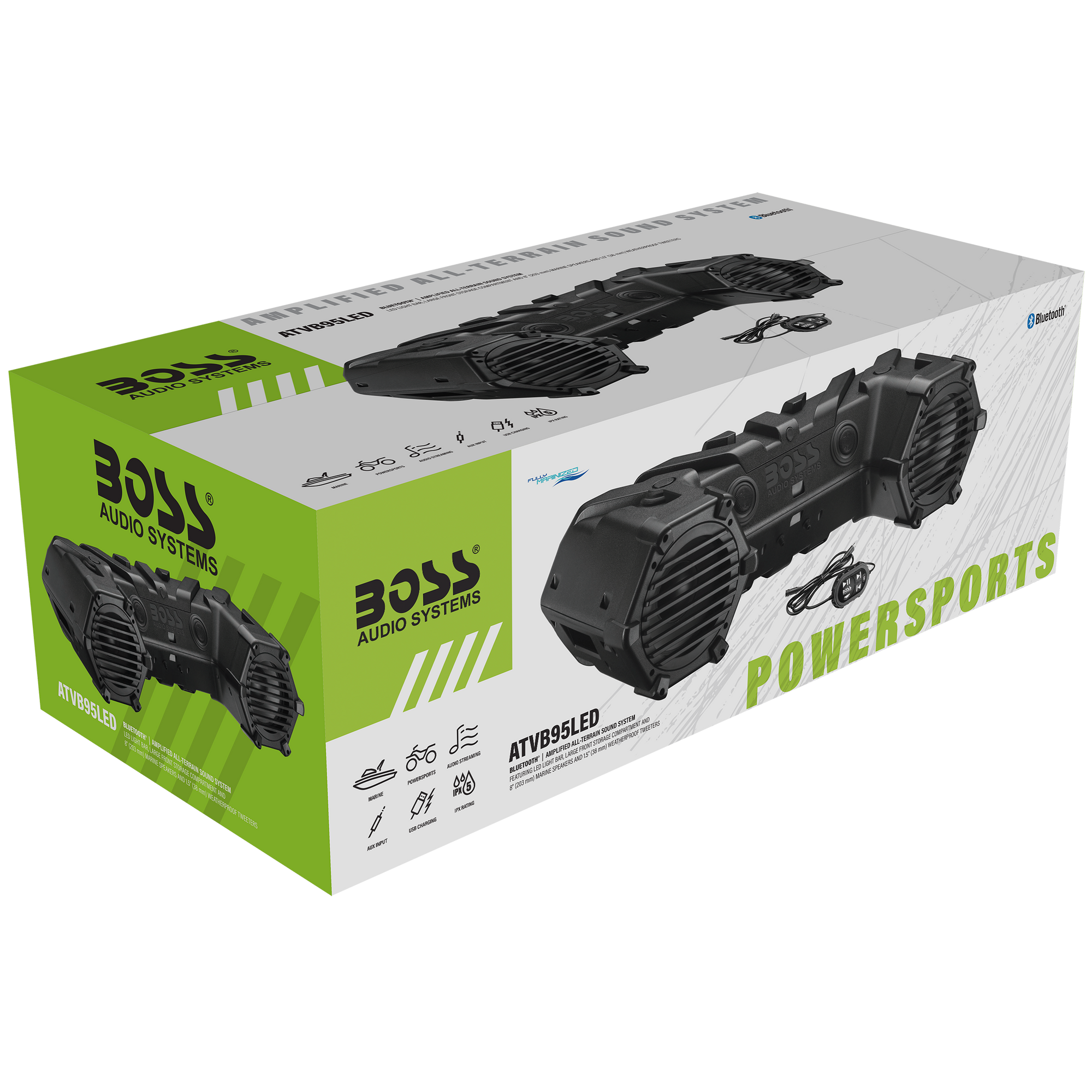 BOSS Audio Systems ATVB95LED ATV UTV Sound System - 8 Inch Speakers, 1. ...