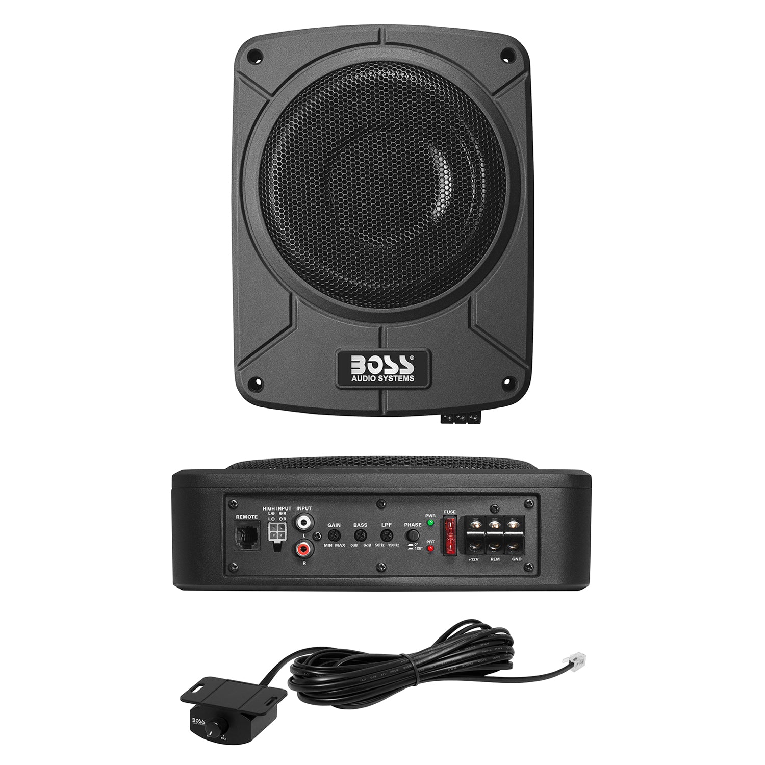 BOSS Audio Systems BAB8 8 Inch Powered Under Seat Car Subwoofer – 800 ...