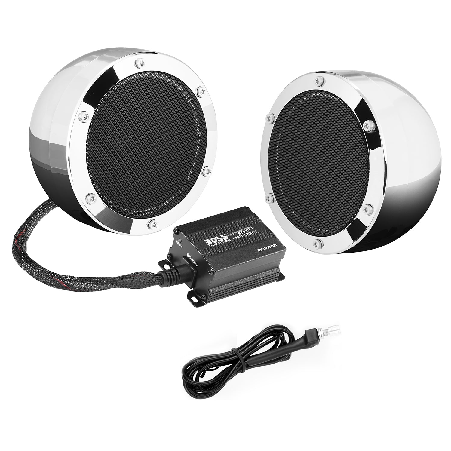 BOSS Audio Systems MC720B 4 Inch Motorcycle Full Range Stereo Speakers ...