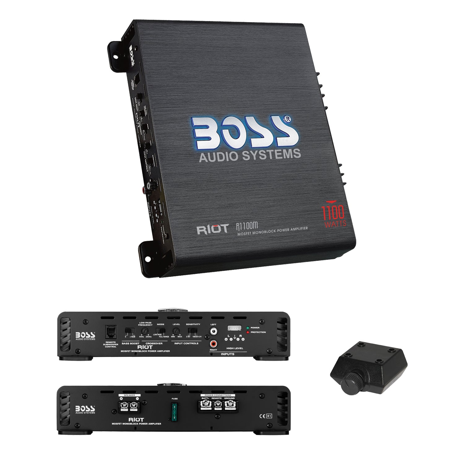 BOSS Audio Systems R1100MK Riot Series Monoblock Class A/B Car ...
