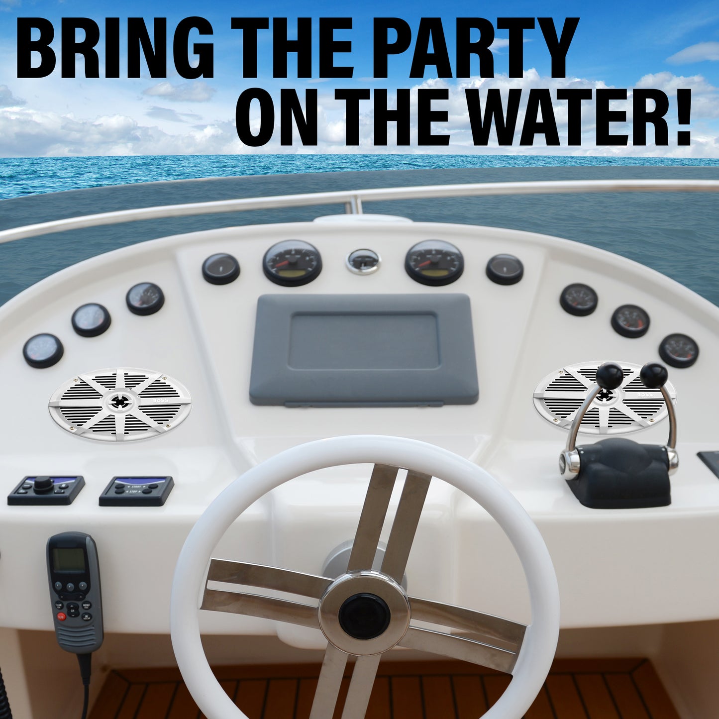 BOSS Audio Systems MR692W 6 x 9 inch Marine Boat Stereo Speakers - 350 Watts (per pair), Coaxial ...