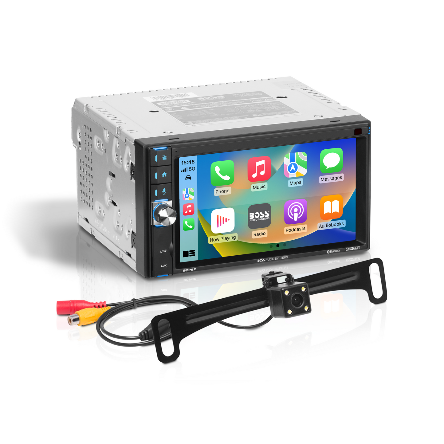 Boss Bcp62 rc Double DIN Apple Carplay Mechless 6.2 Touchscreen Multimedia Player