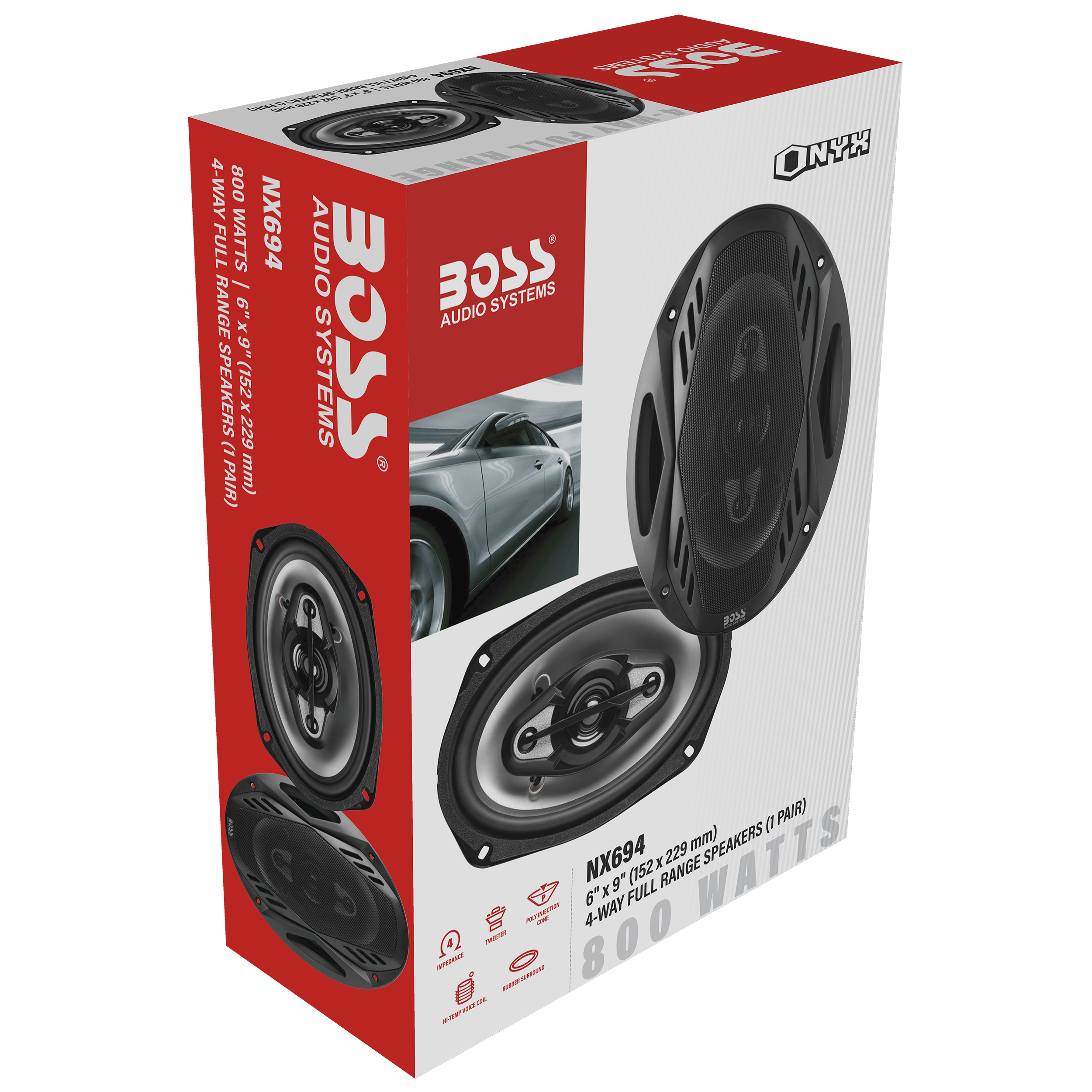 BOSS Audio Systems NX694 Onyx Series 6 x 9 Inch Car Door Speakers - 800 ...