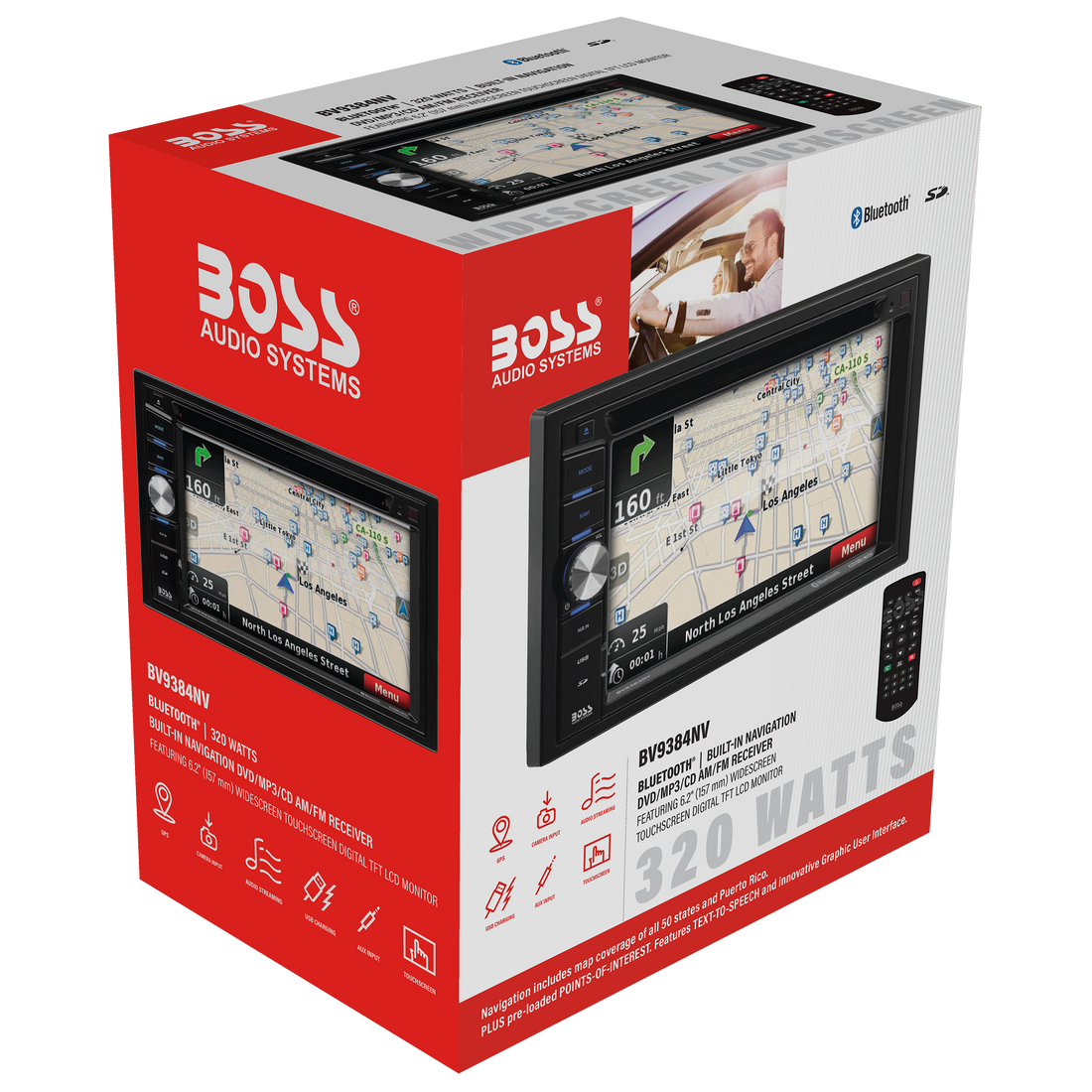 BOSS Audio Systems BV9384NV GPS Car Stereo - Double Din, 6.2 Inch ...