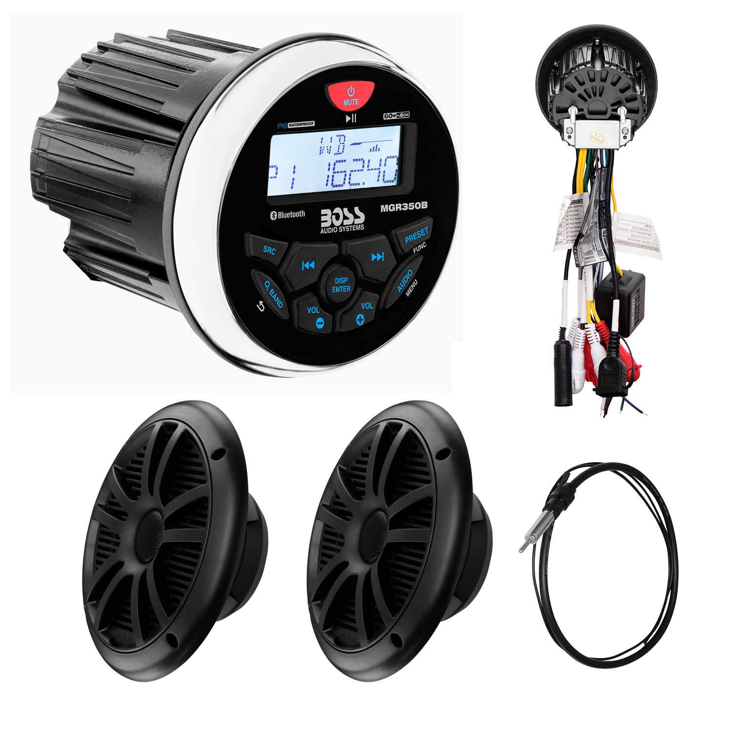 BOSS Audio Systems MCKGB350B.6 6.5 Inch Speakers and Marine IPX6 ...