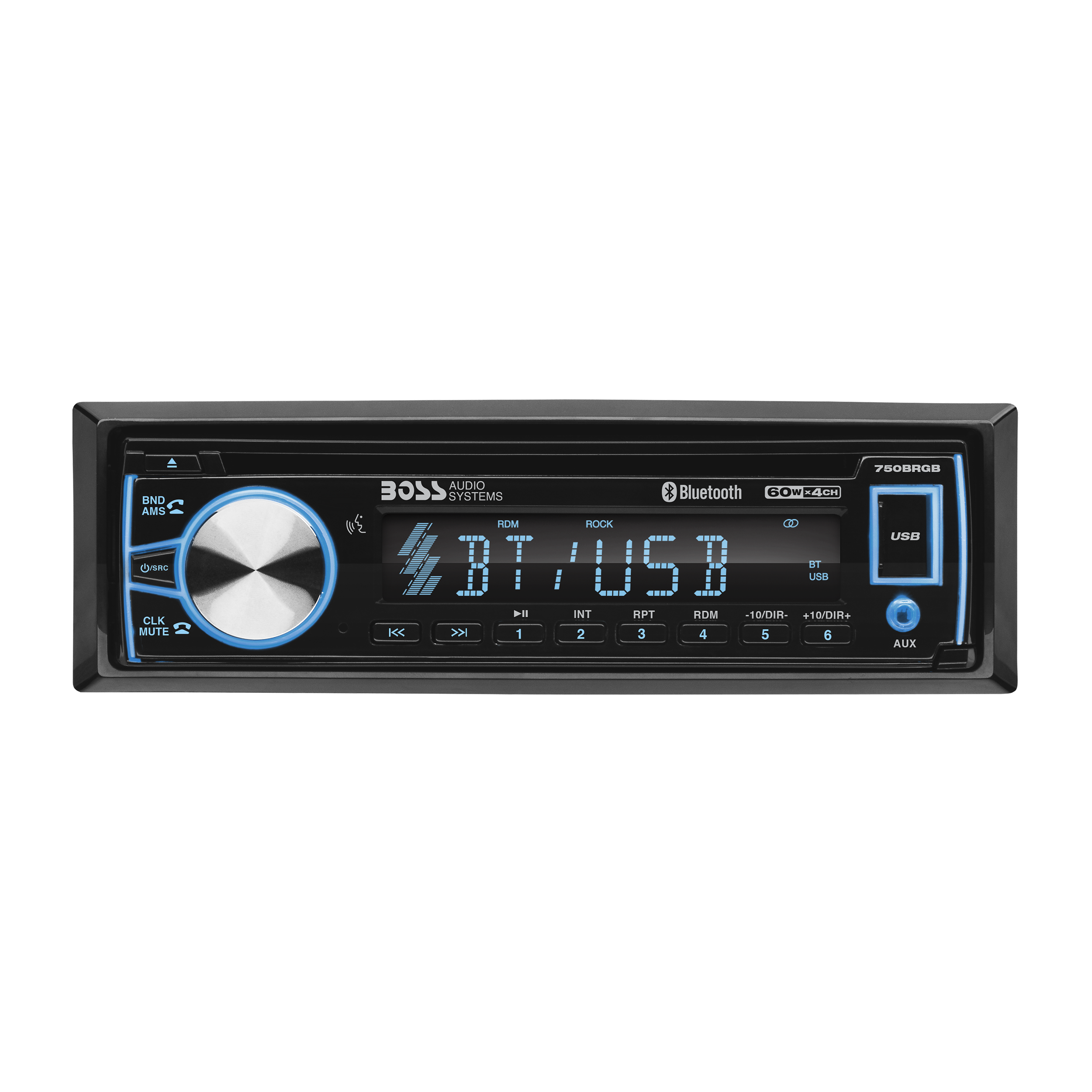 BOSS Audio Systems 750BRGB Car Stereo System - Single Din, Bluetooth ...