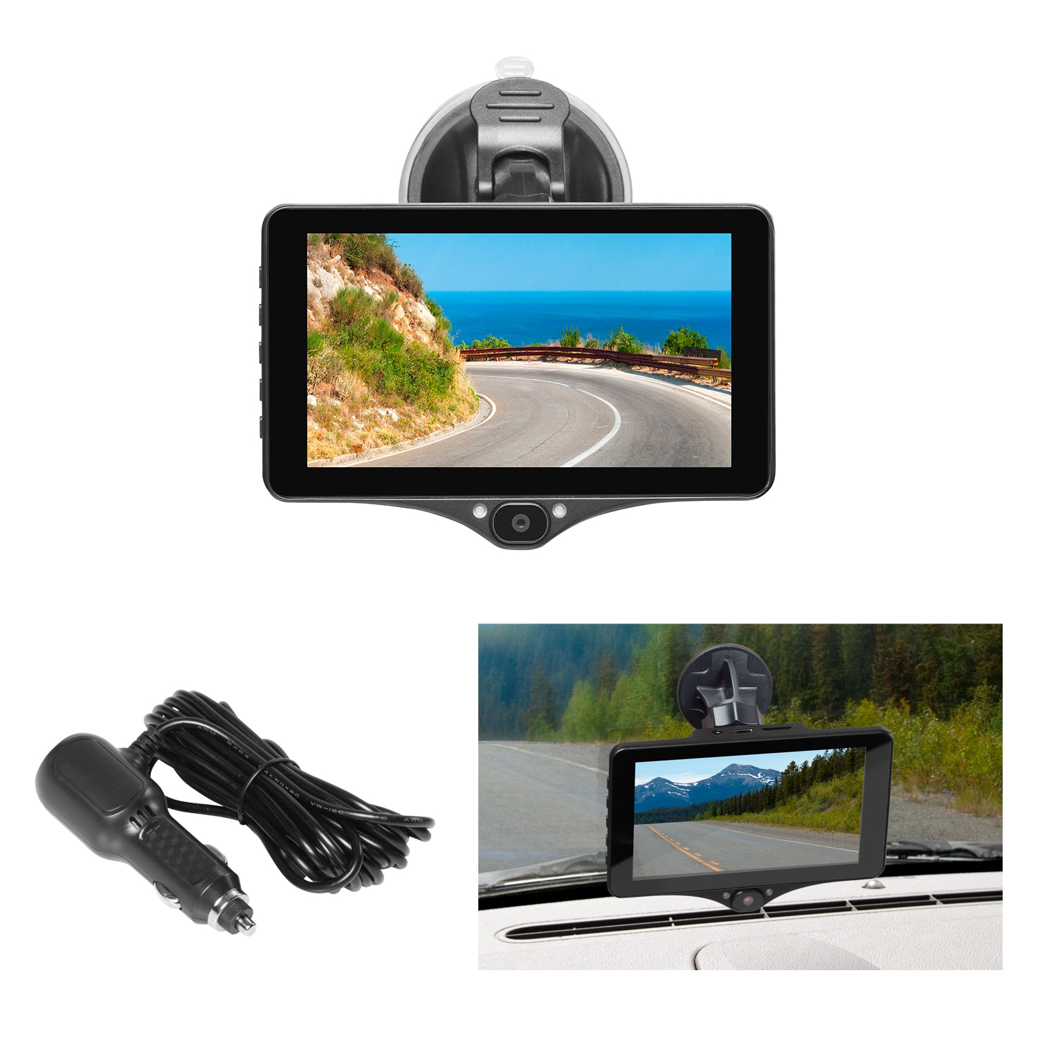 BOSS Audio Systems BCAM60 Car Dash Cam and Reverse Rearview Backup Car ...